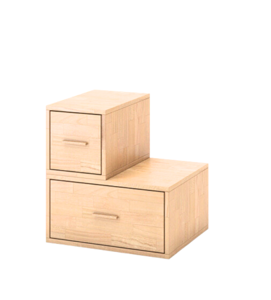 Scala Libreria Yen 60x60 con Cassetti. - Cinius